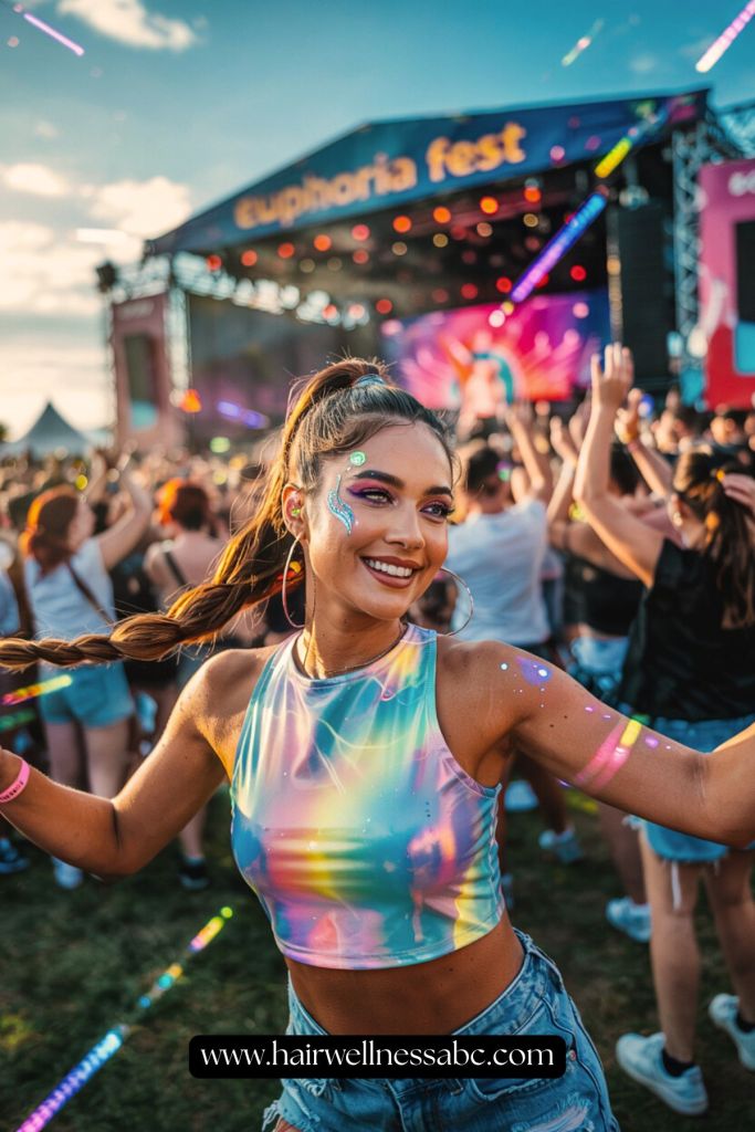 Festival Hair Ideas for Summer - Space Buns, Rave Styles